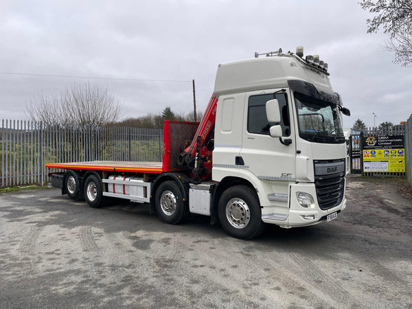 2016 DAF CF 85 440 8x2 Flatbed Fassi F110 Crane – MSM Commercials